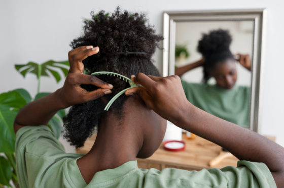 How to Slick Back Natural 4C Hair Without Gel - Simply Happy Hair