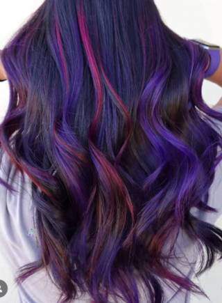 23 Beautiful Purple Steaks in Brown Hair Ideas - Simply Happy Hair